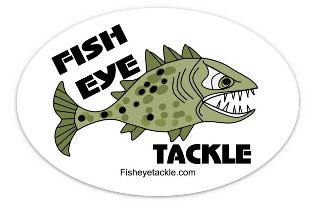 Fish Eye Tackle Decal 6"x4"